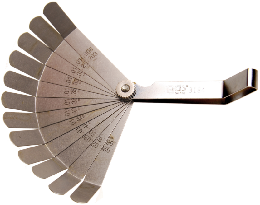 Juego de galgas de precisión, curvadas | 12 piezas – Consugesa